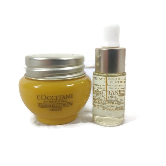 L'OCCITANE | Skincare | Loccitane Immortelle Divine Youth Oil Face Creme Set X 2 4 Ml New | Poshmark